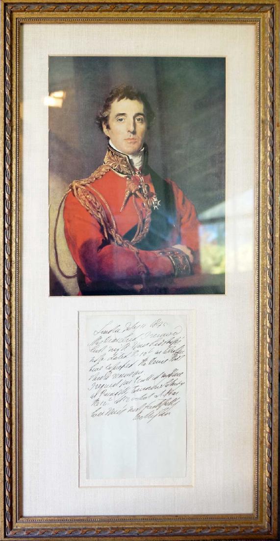 Autograph Letter Arthur Wellesley Duke of Wellington