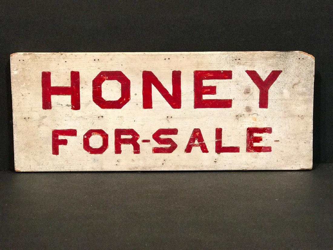 Vintage Honey for Sale Sign, Circa 1940