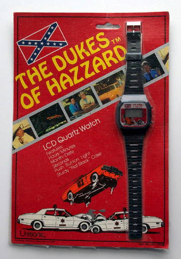 Vintage 1981 The Dukes Of Hazzard Lcd Quartz Watch