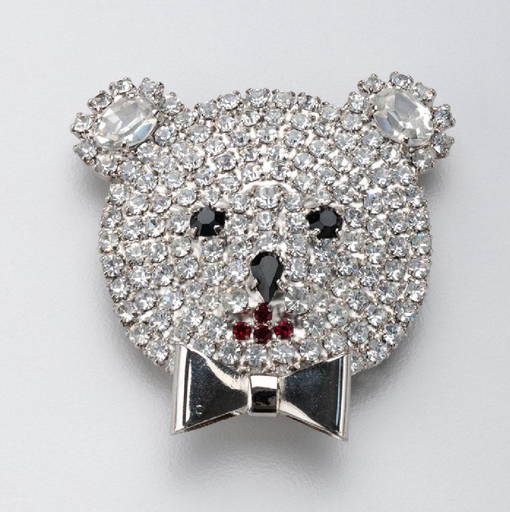 Butler & Wilson Bear With Bowtie Brooch