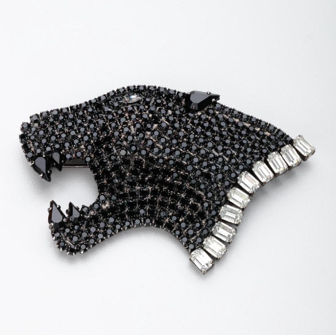 BUTLER & WILSON BLACK PANTHER BROOCH
