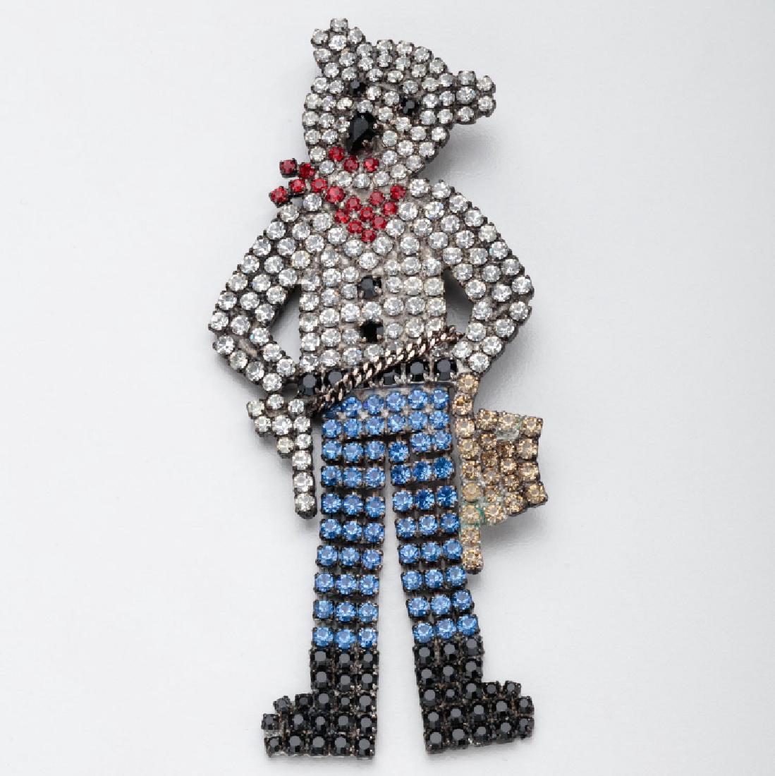 BUTLER & WILSON COWBOY BEAR BROOCH