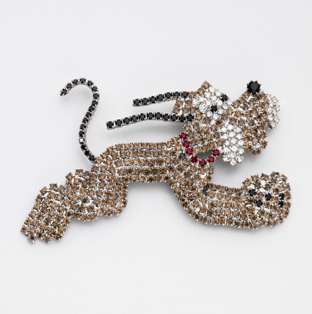 BUTLER & WILSON RHINESTONE PLUTO DISNEY BROOCH