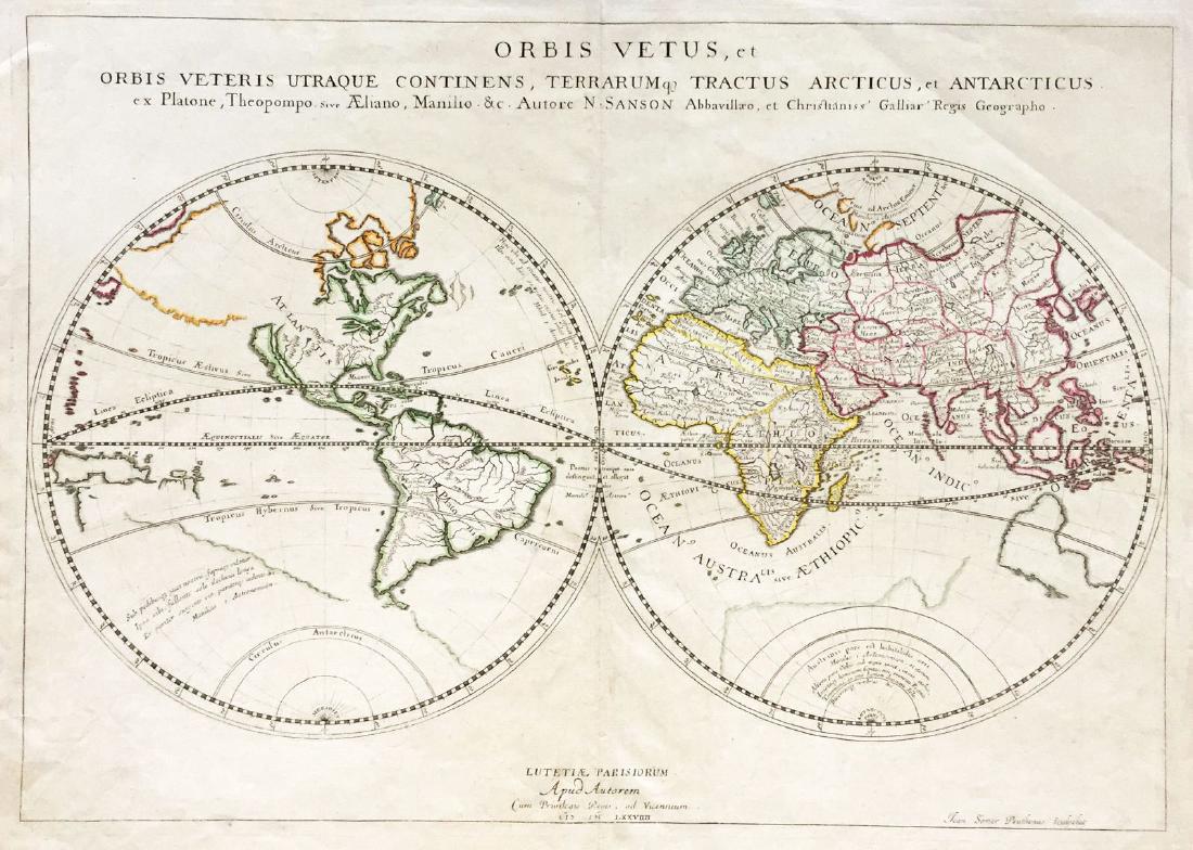 Sanson: Antique Map Of The Ancient World, 1679