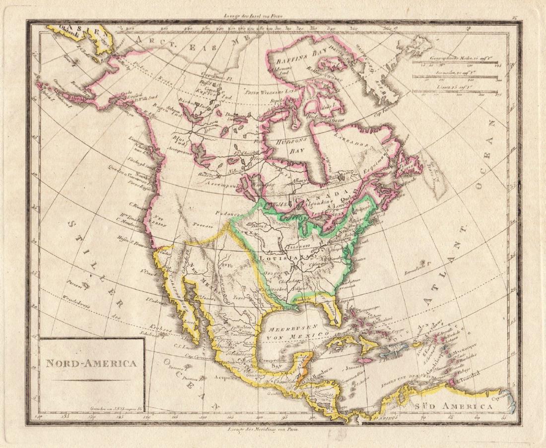 Champion: Antique Map of North America, 1820
