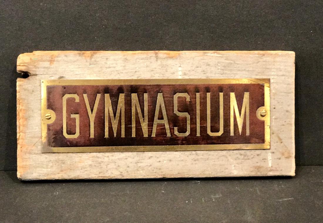 Gymnasium Sign, Circa 1940s