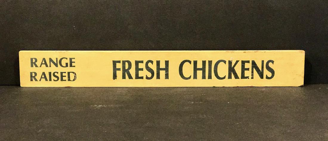 Range Raised Fresh Chicken Sign, C. 1940