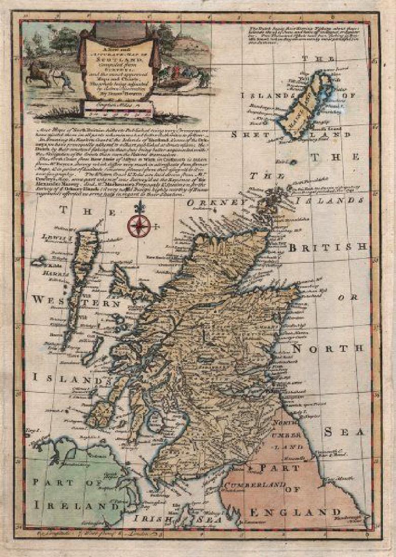 Bowen: Antique Map of Scotland, 1747