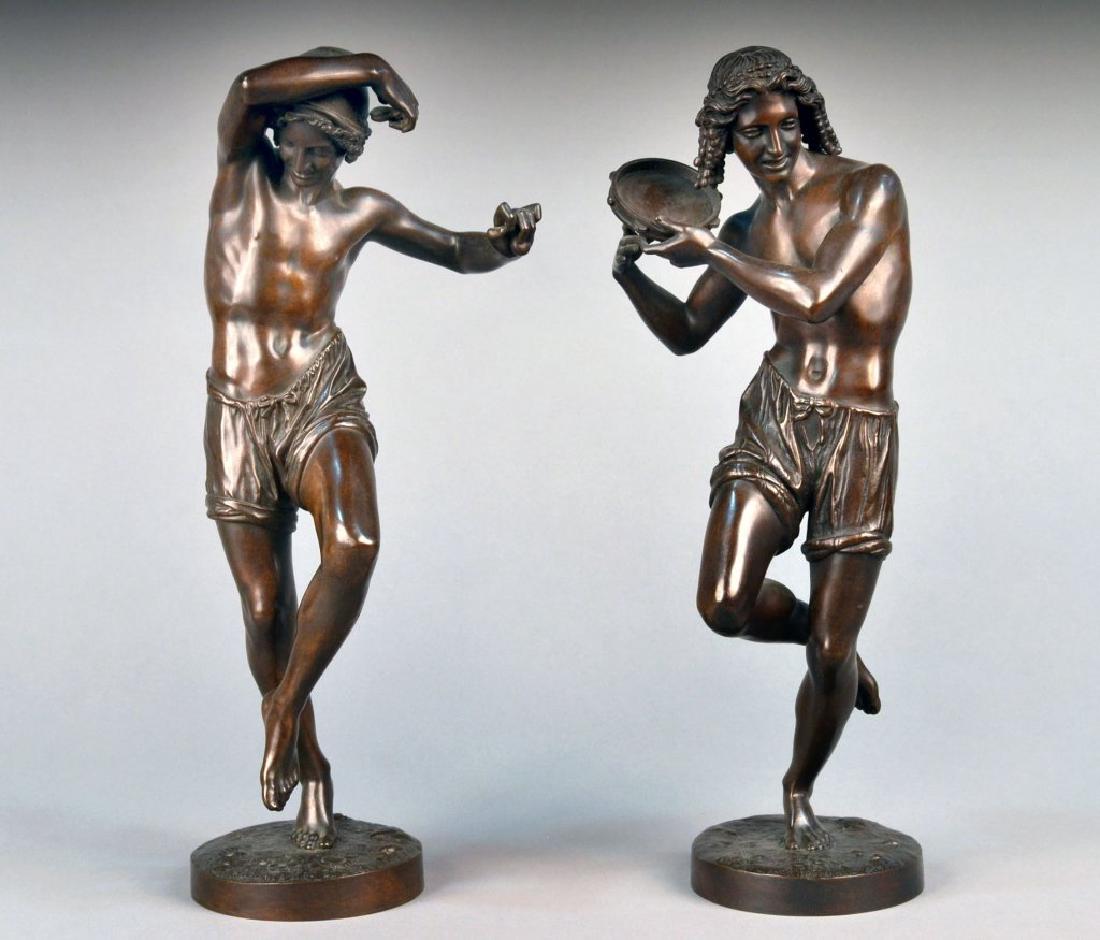 Two Bronze Figures, Francisque Joseph Duret