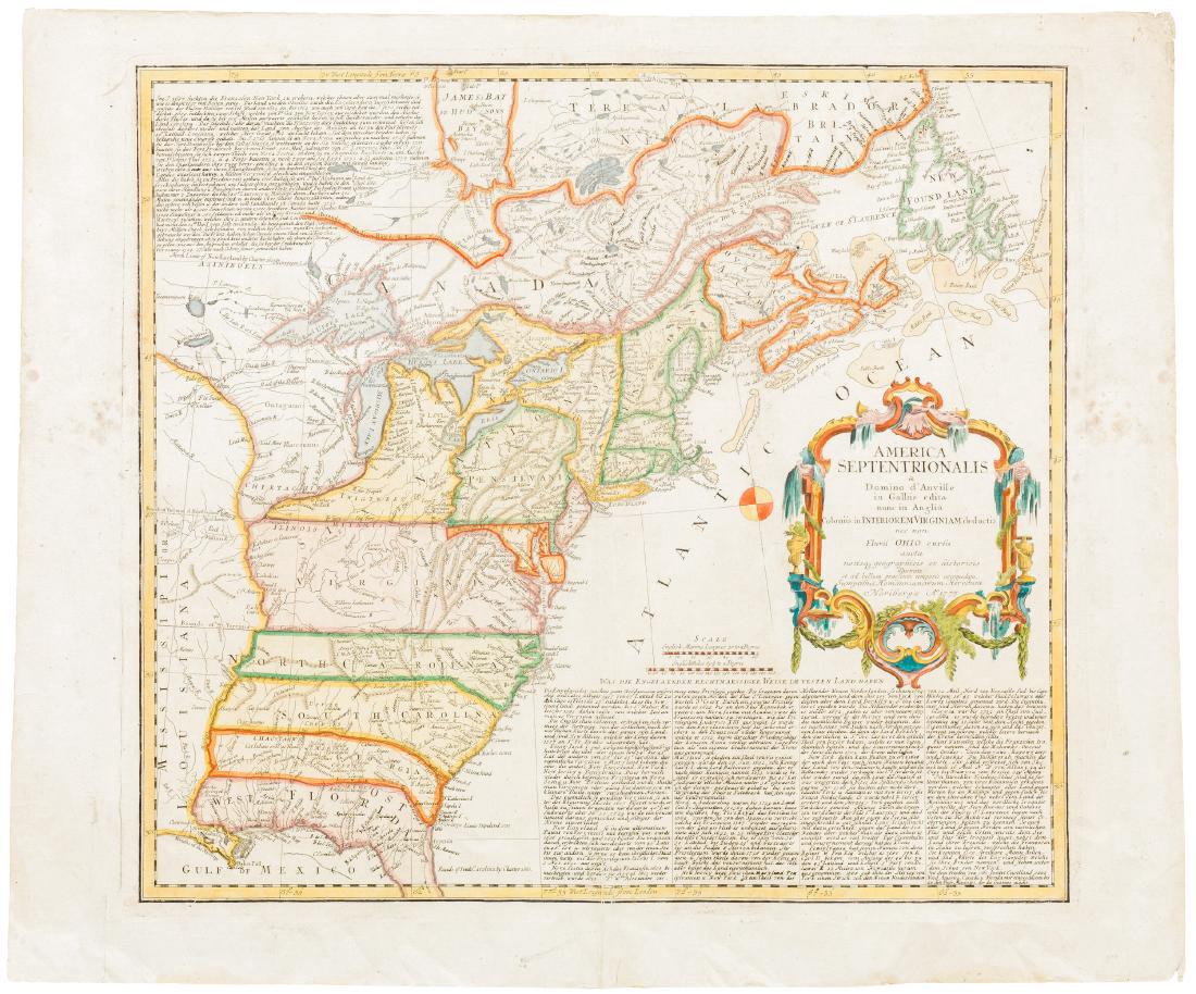 Homann Heirs: Antique Revolutionary War Map Of The Us