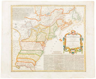1799 United States Of America Antique Map