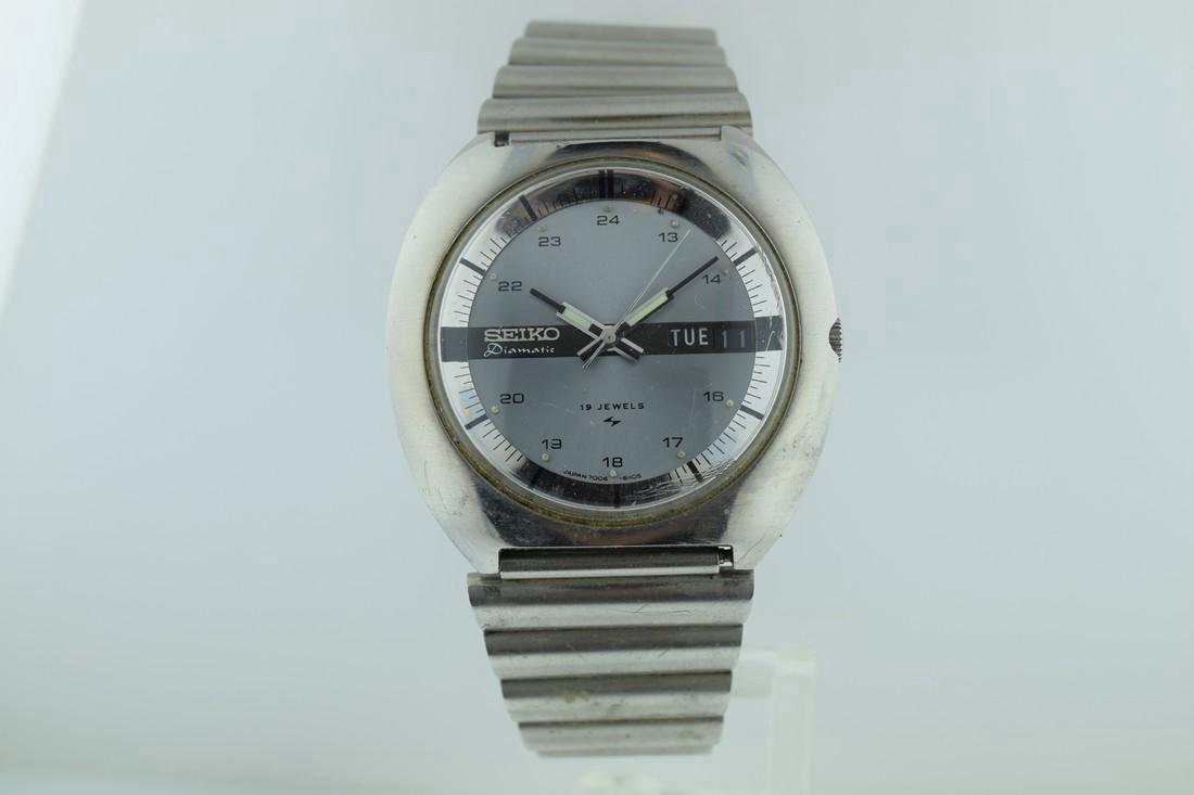 Seiko Automatic Diamatic 24 Hour Dial Watch, 1970s