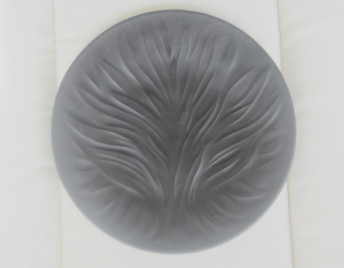 Mid-Century Lalique Black Crystal 'Tree of Life" Plate