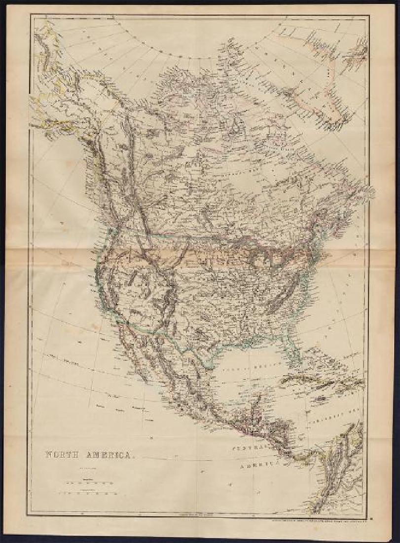 Ettling: Antique Civil War Map Of North America, 1860