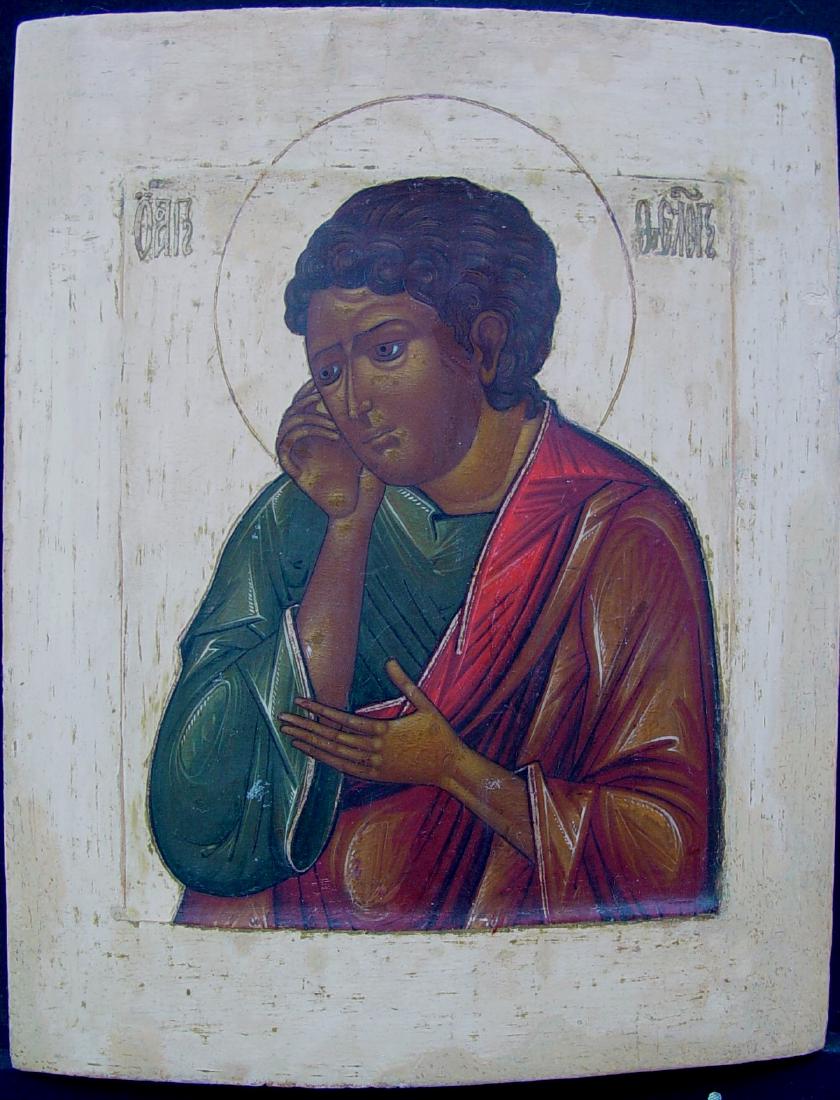 Antique Russian The Apostle Thomas Icon, 18th C