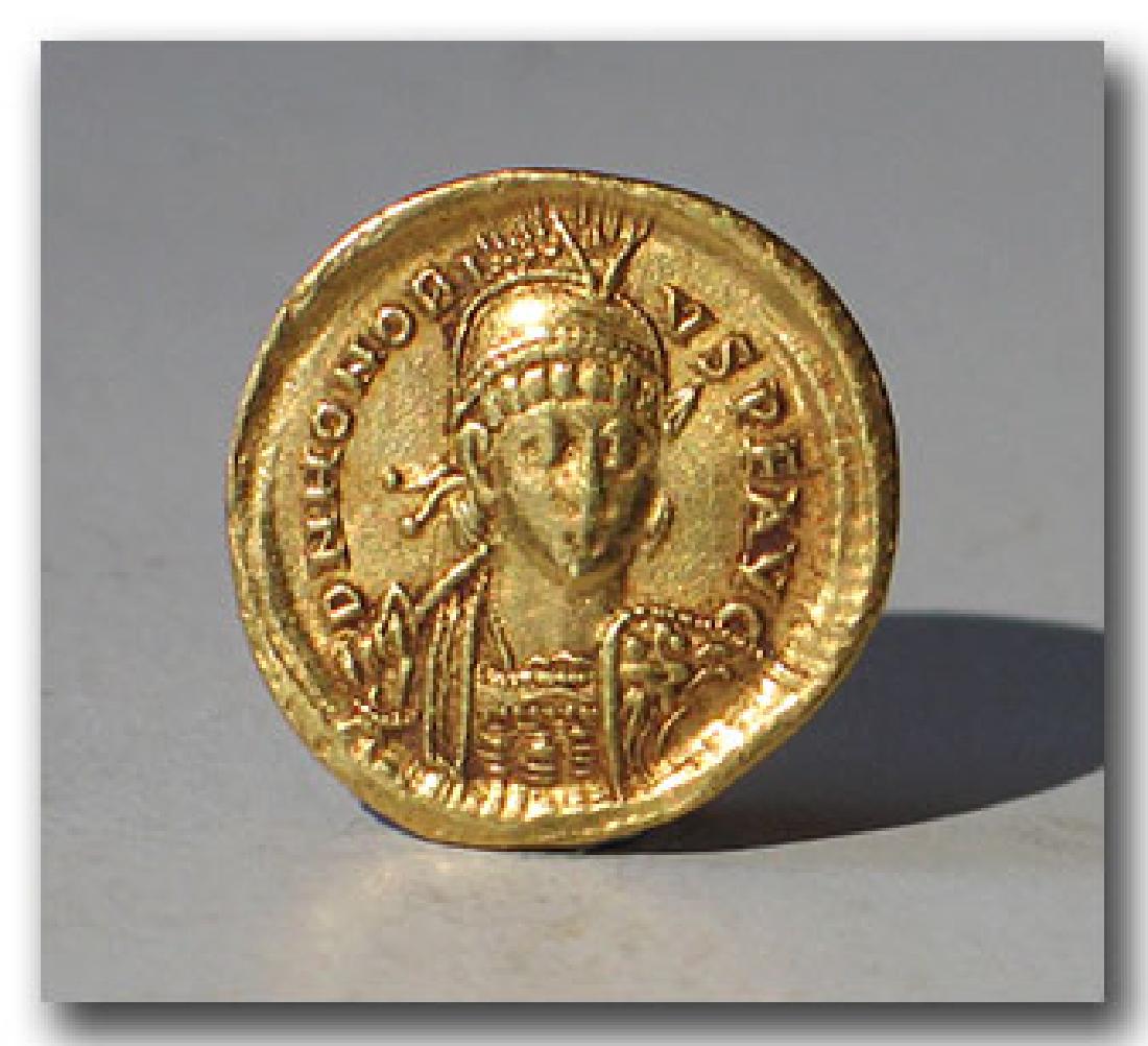 Roman Gold Solidus, Emperor Honorius, 393-423 A.D.,