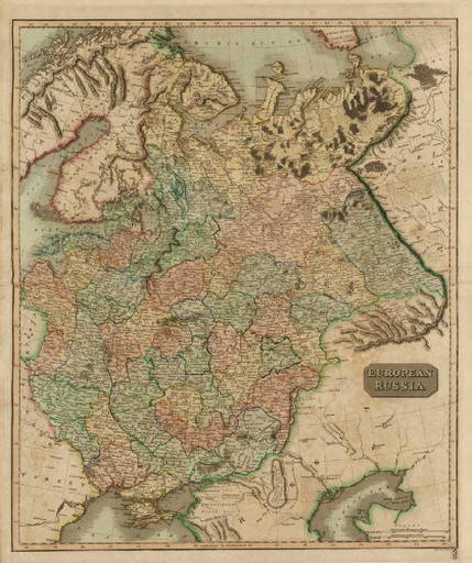 Thomson: Antique Map Of European Russia, 1817