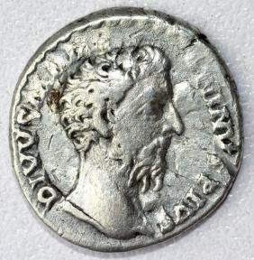 Ancient Roman Denarius Coin Marcus Aurelius