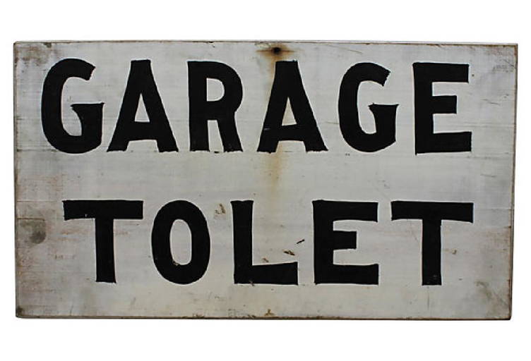 Garage To Let Sign