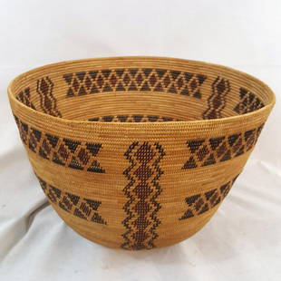 Large Yokuts Basket Yuki Tribe
