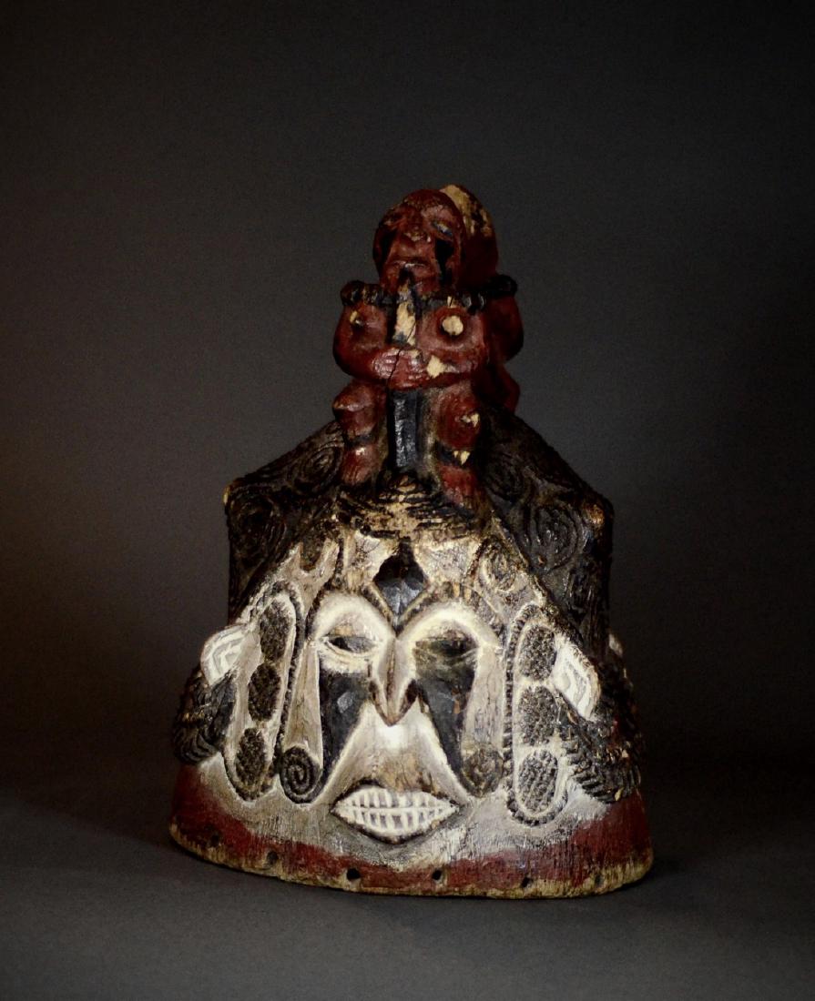 African Tribal IGBO or IBO Janus Helmet mask. Nigeria.