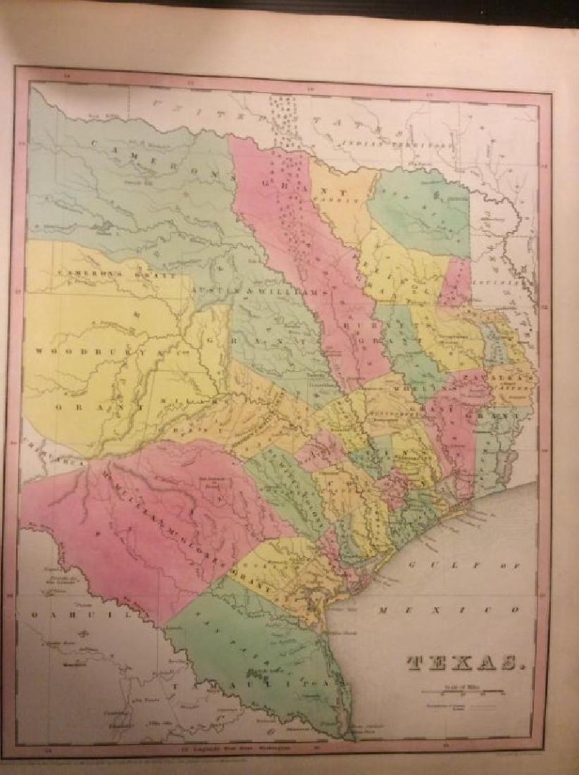 Antique Important Map of Texas, 1843