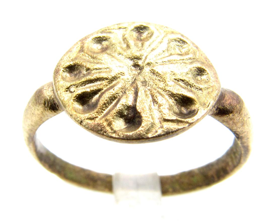 Viking Ring with Sun Symbol