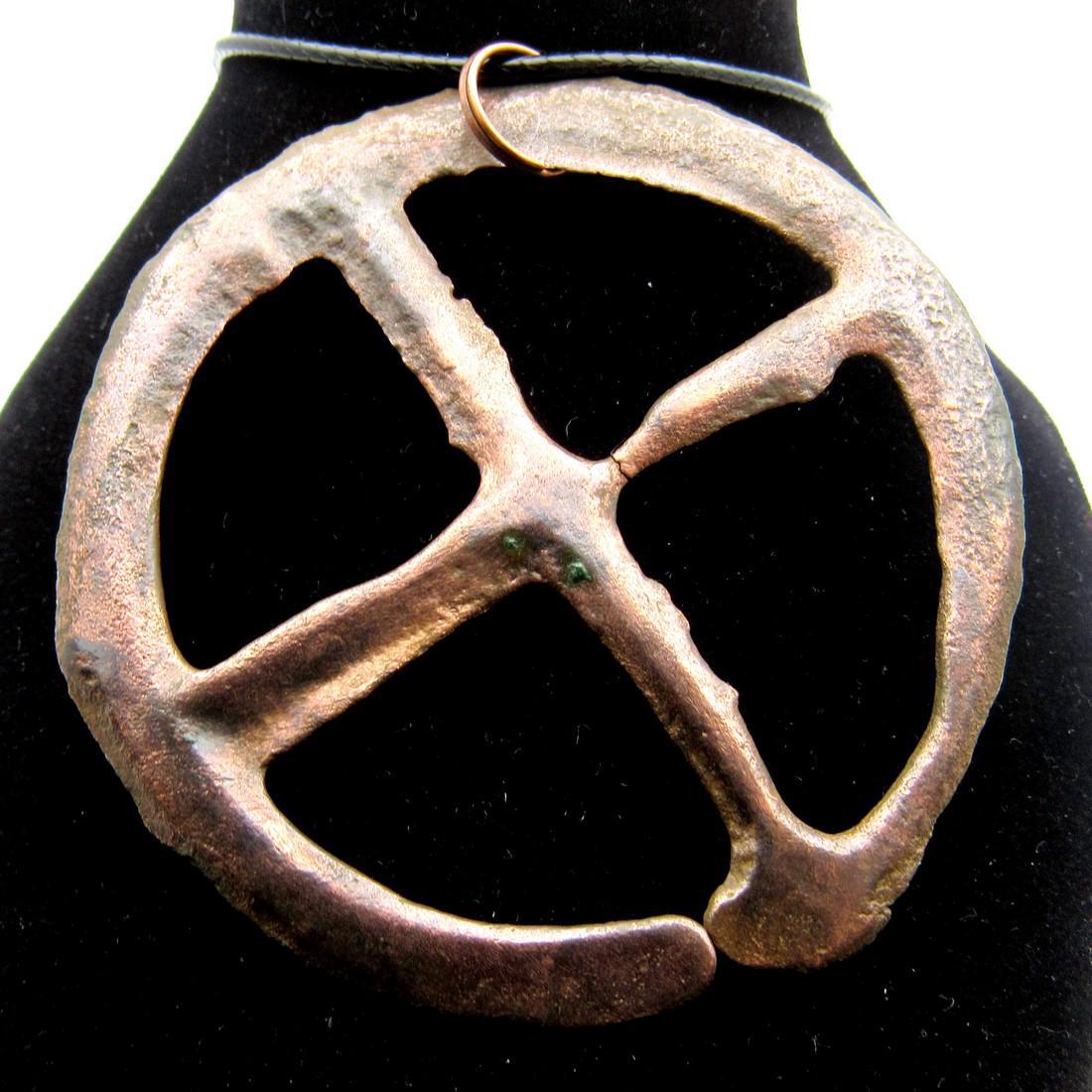 Ancient Roman Wheel of Fortune Pendant
