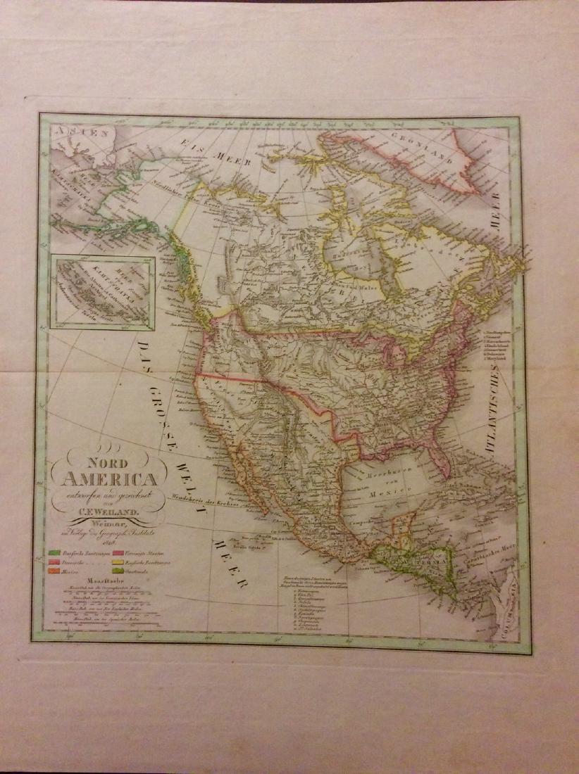 Weiland: Antique Map of North America, 1828