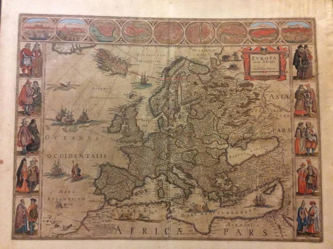 Blaeu: Antique Map Of Europe, 1650