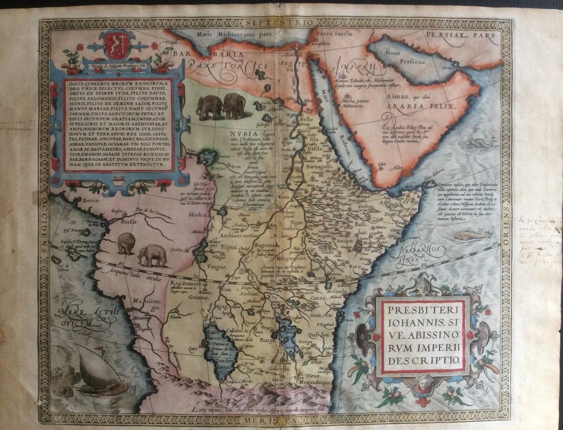 Ortelius: Antique Map Of Ethipoia & East Africa, 1592