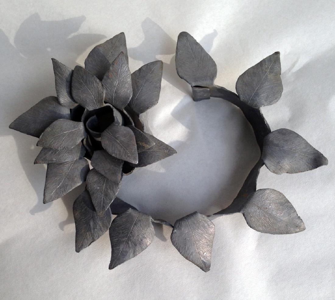 Early 20th Century Hand Cut Lead Flower Frog