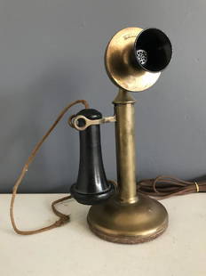 Kellogg Brass Candlestick Phone