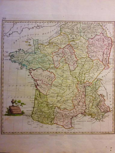 Stackhouse: Historical Map Of Medieval France, 1783