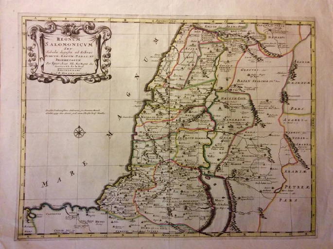 Mortier: Antique Map Of Ancient Israel, 1705