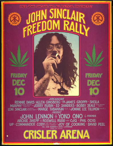 Rare 1971 Aor 4.194 Free John Sinclair Poster