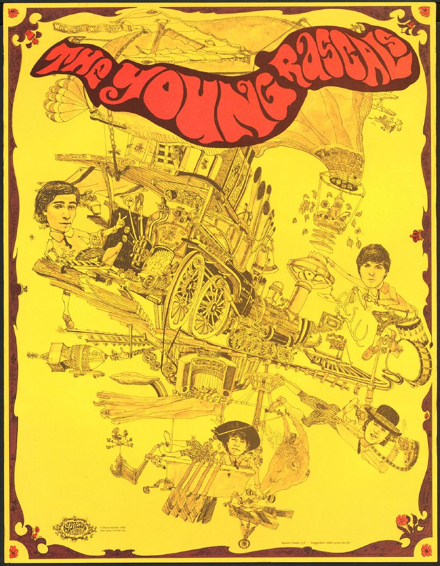 Vintage 1968 Young Rascals Poster