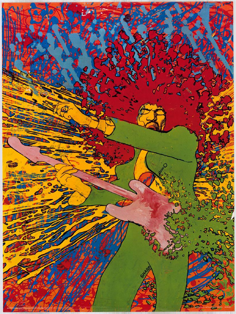 Rare Martin Sharp Jimi Hendrix Poster