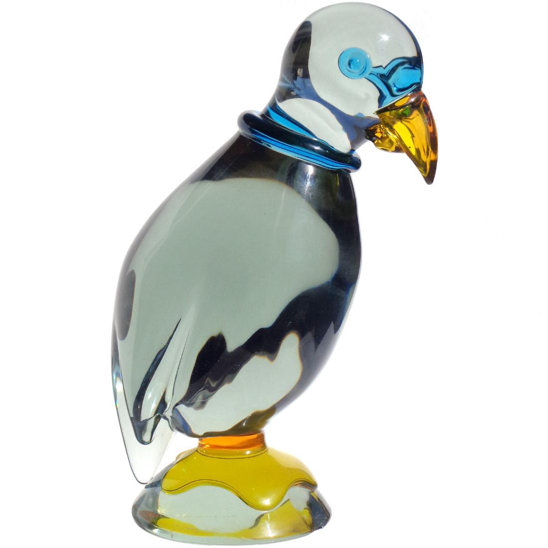Seguso Vetri d'Arte Murano Parrot Sculpture