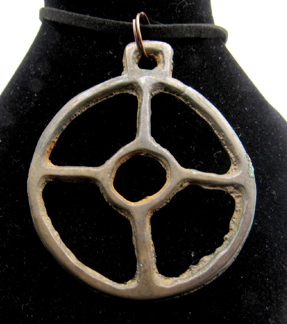 Ancient Roman Wheel of Fortune Pendant