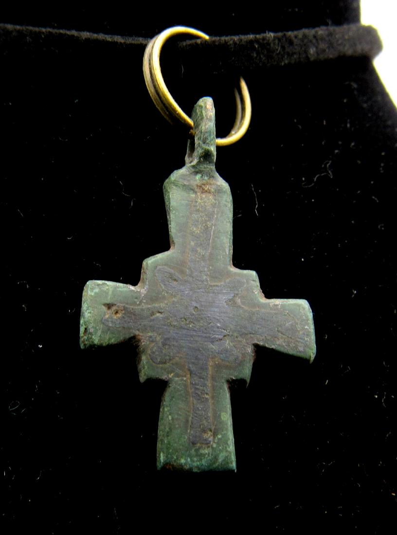 Medieval Crusaders Cross Pendant With Niello Inlay