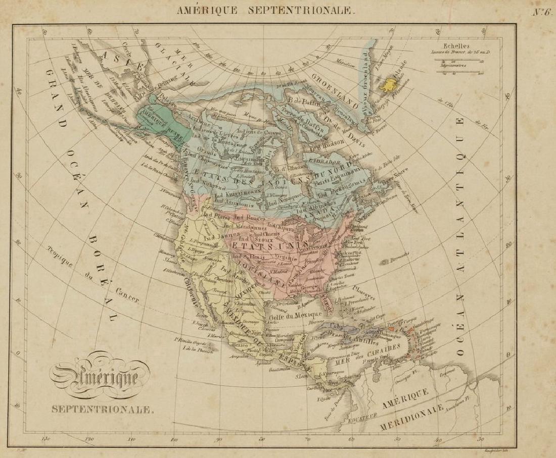 Antique Map Of North America, 1850