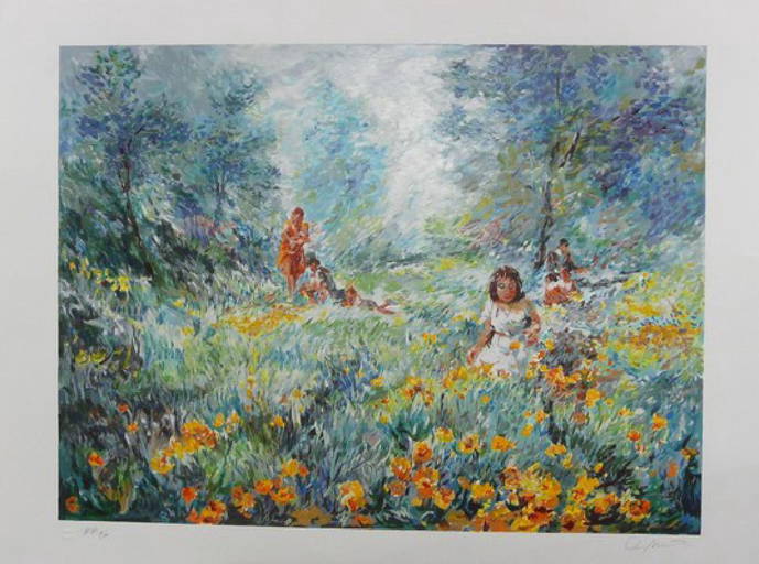 Eva Makk Original Serigraph California Poppies