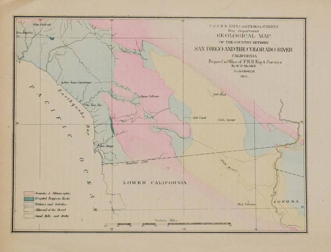 Geological Map of Los Angeles to San Diego and Arizona - Feb 07, 2018 | Jasper52 in NY