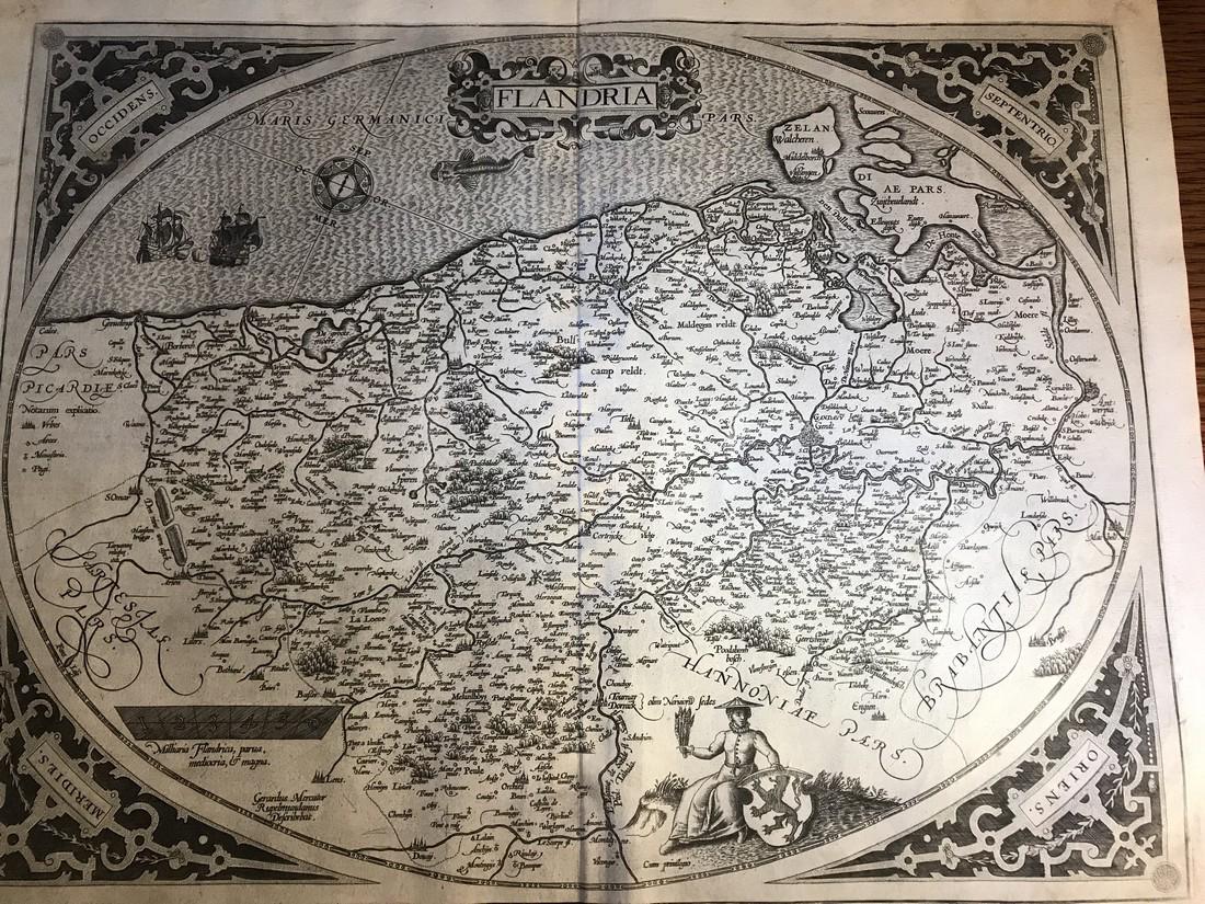 Ortelius Antique Map: Flandria