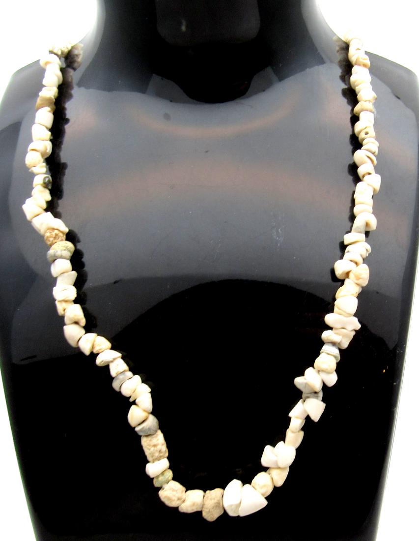 Ancient Roman Shell & Stone Necklace With 100+ Beads