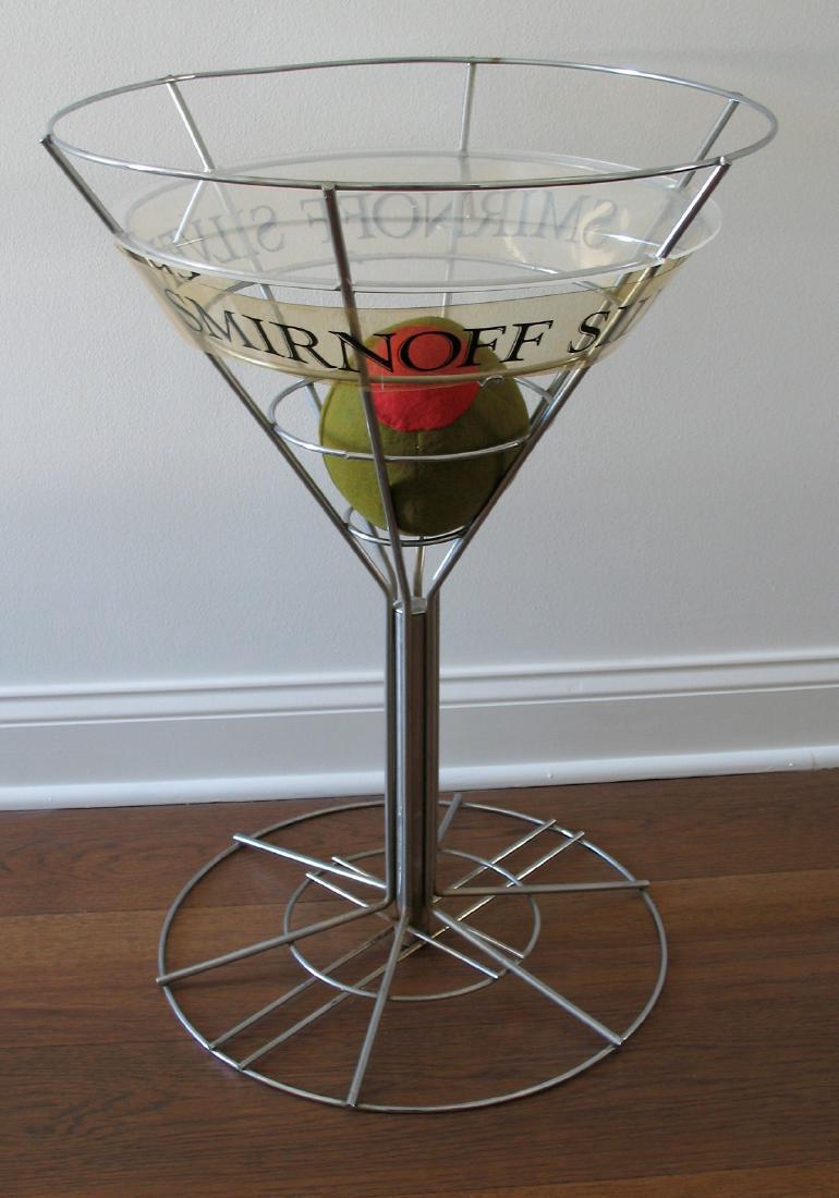 Martini Glass Table With Olive