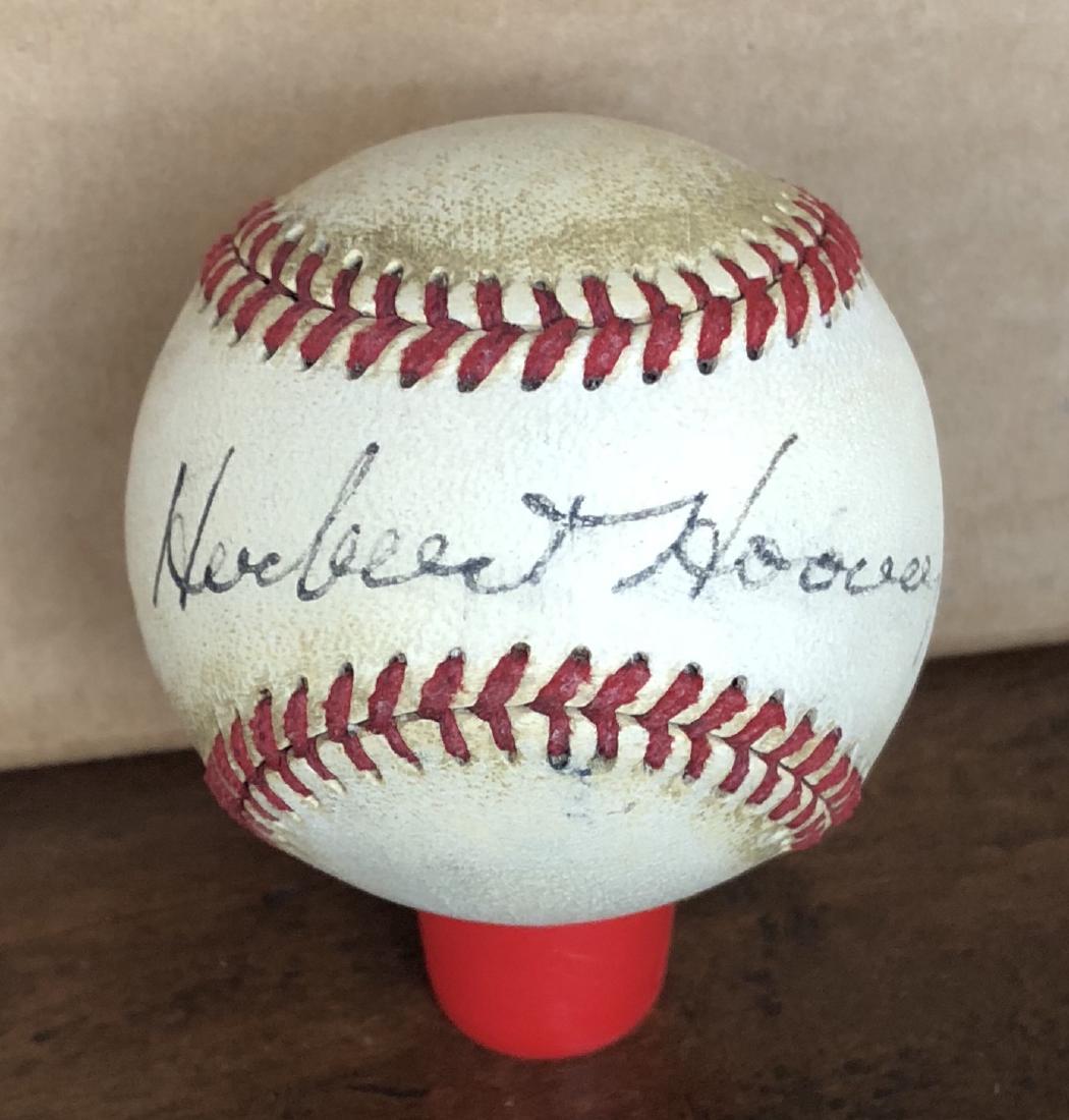 President Herbert Hoover Signed Baseball