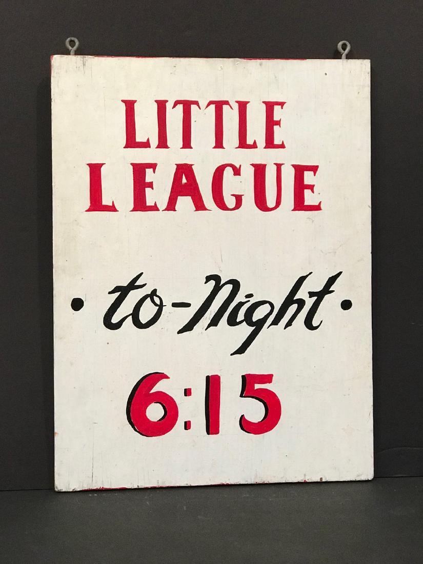 Little League Sign, Mid 20th Century