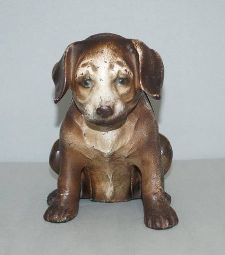 Antique Beagle Pup Cast Iron Doorstop